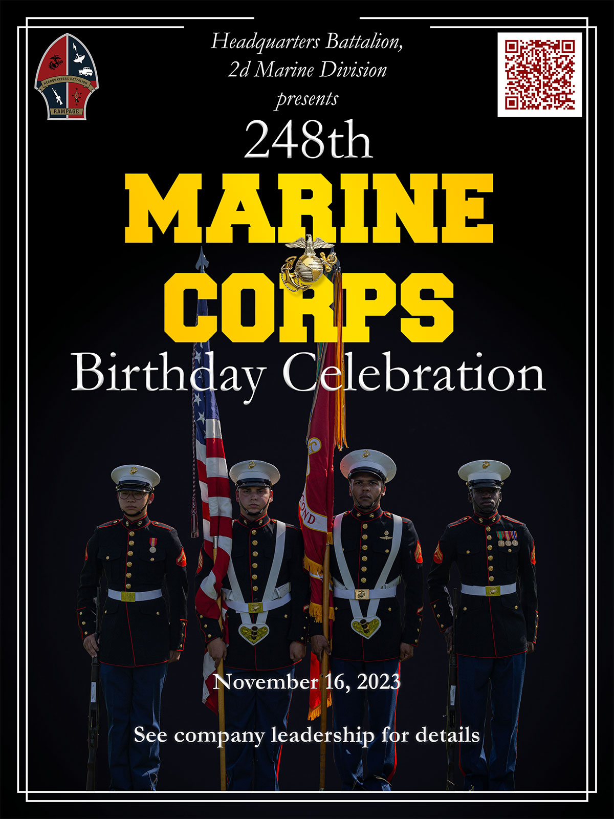 2023 Headquarters BN USMC Ball